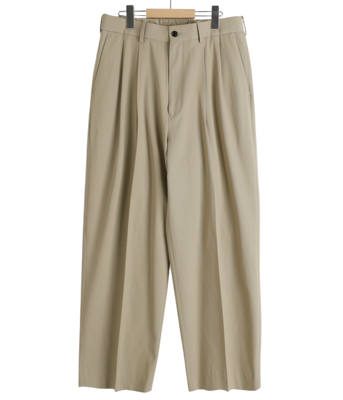 CLASSIC FIT DOUBLE PLEATED TROUSERS ORGANIC VOILE YARN TWILL | MARKAWARE(マーカウェア) / パンツ スラックス ...