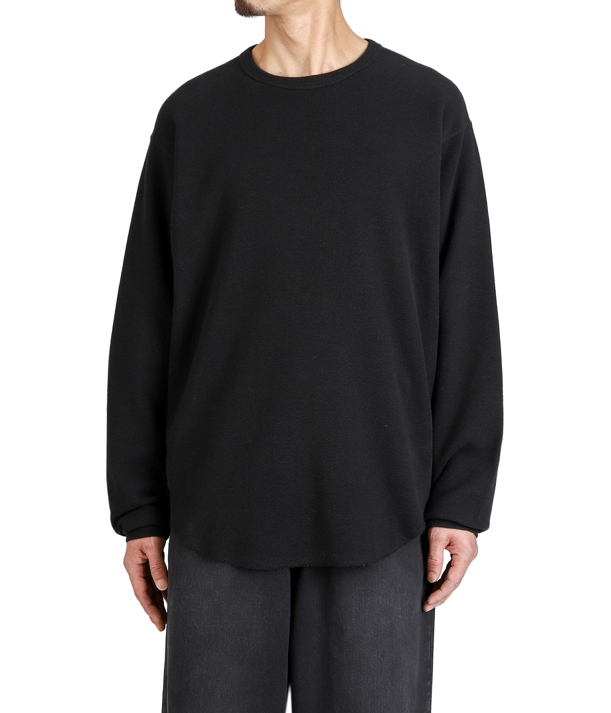 CREW NECK L/S TEE -ORGANIC COTTON HEMP MESH KNIT- | marka(マーカ) / トップス ...