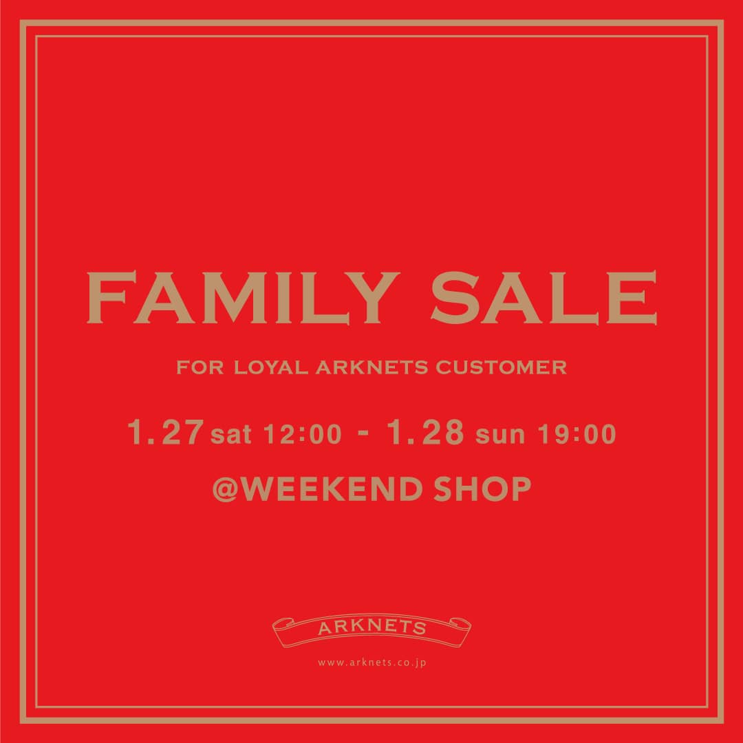 【店舗】FAMILY SALE & ARK VINTAGE POP UP STORE開催のお知らせ: - ARKnets(アークネッツ) 公式通販 【正規取扱店】